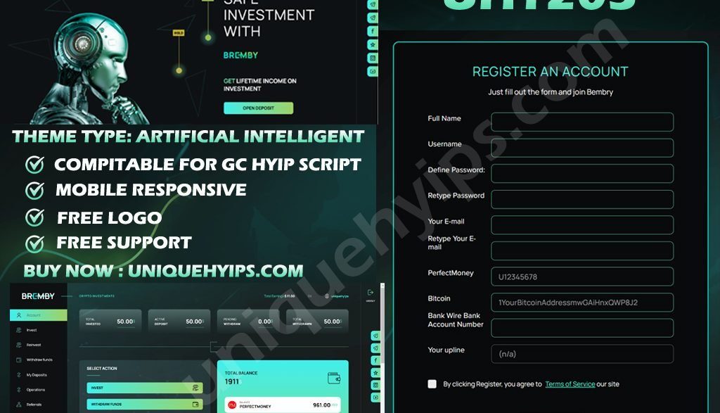 Unique Hyip – Goldcoders Hyip template – GC Hyip Template